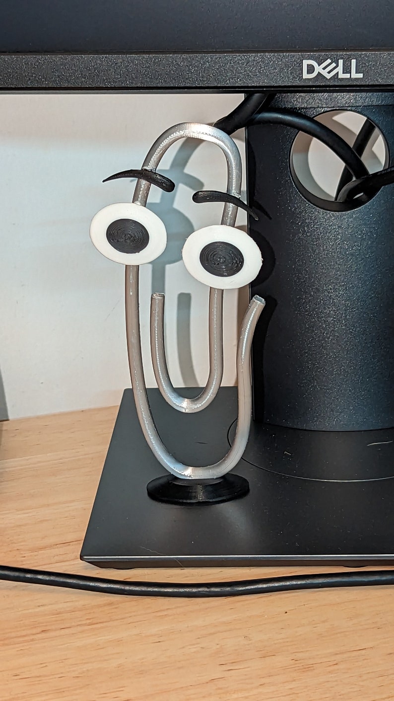 CLIPPY 3d Printed Desk or Office Decorations, Throw Black to the ...