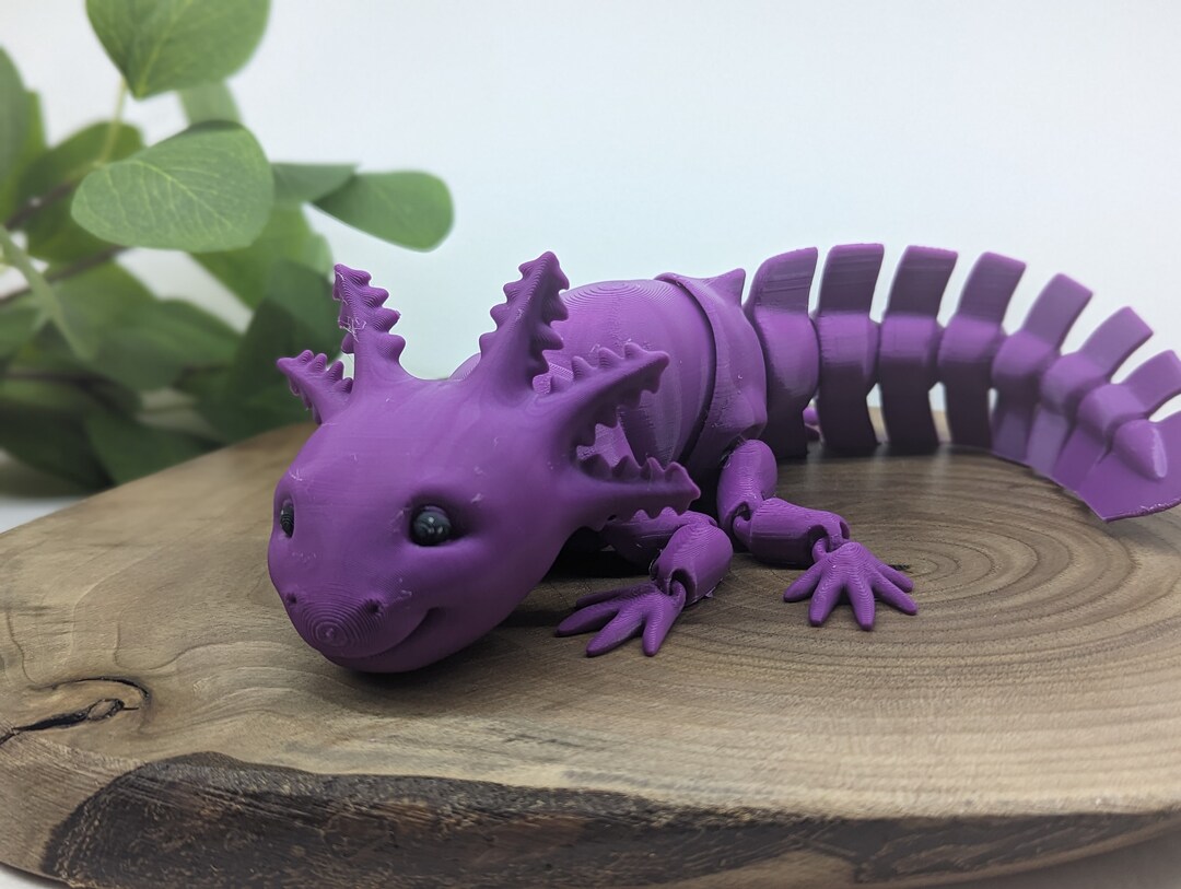 Big SMILE Axolotl Toy| Articulated Stress Relief | 3D Printed Worry Pet ...