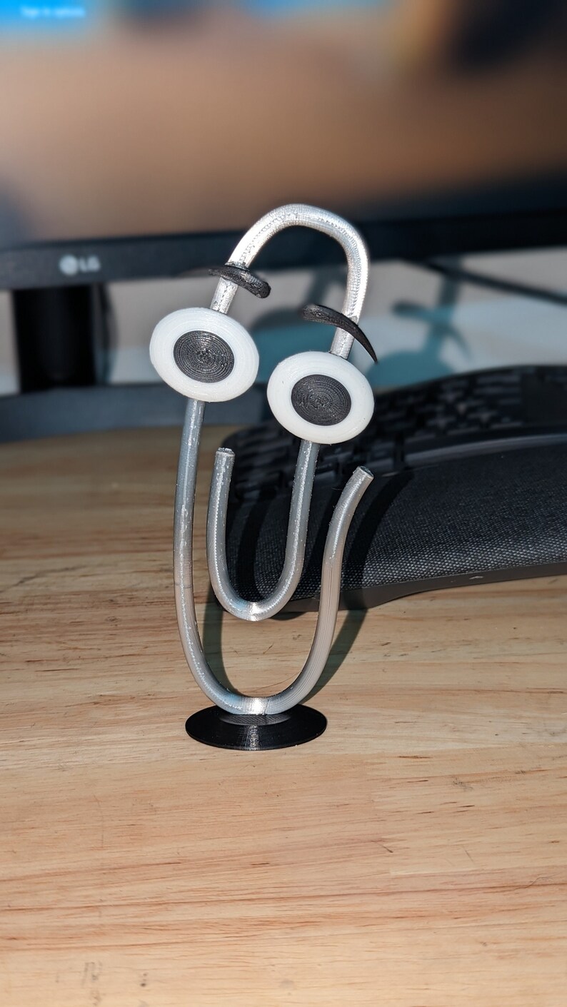 CLIPPY 3d Printed Desk or Office Decorations Throw Black to - Etsy
