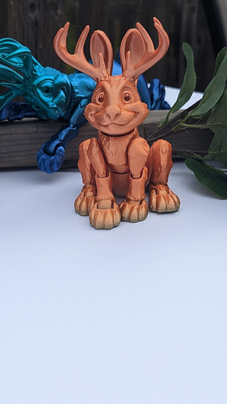 Articulated Jackalope 3D Printed Sculpture Mythical Creature - Etsy