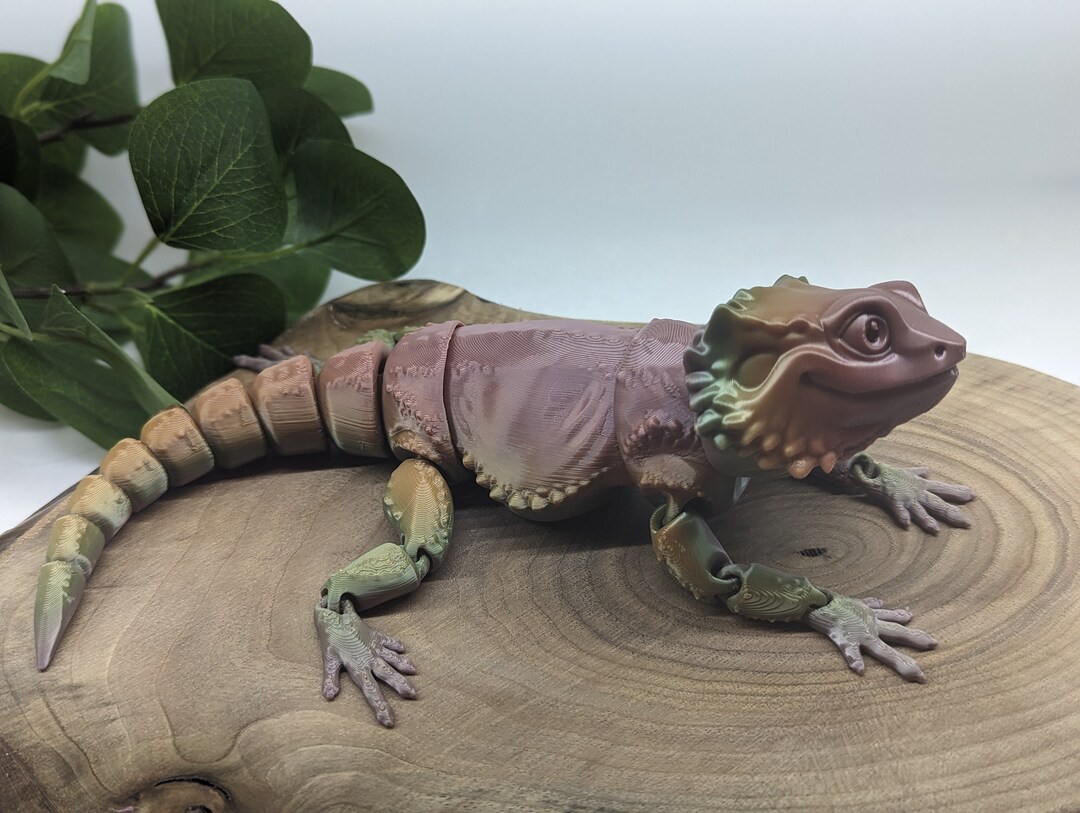 Bearded Dragon Beardie 3D Printed Articulated Flexible Flexi Toy as ...