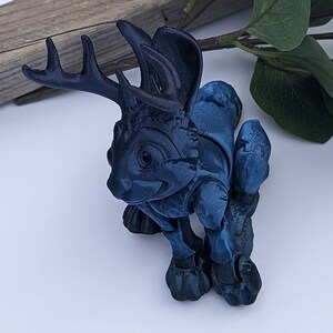 Articulated Jackalope 3D Printed Sculpture - Mythical Creature Decor ...