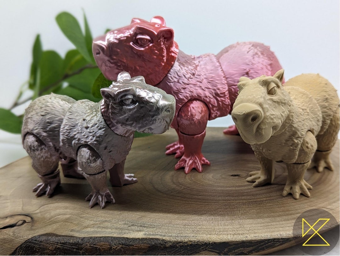 Flexible Capybara Toy With Hand Painted Details Customizable - Etsy