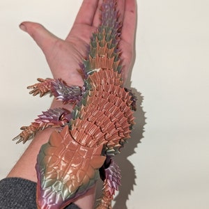 ARTICULATED ARMADILLO LIZARD (little Dragon) 3D Printed Flexible Flexi ...