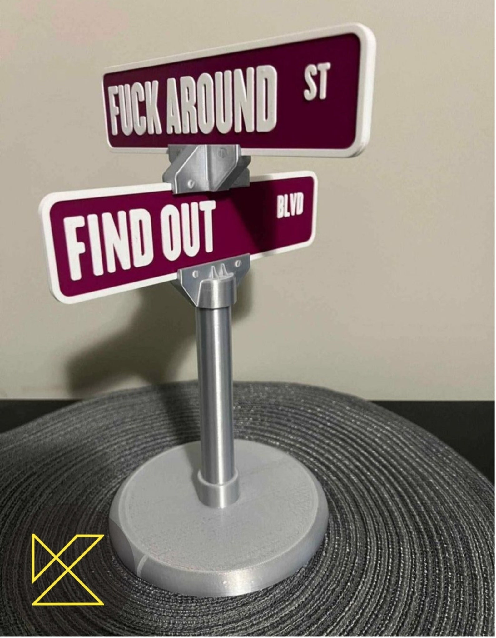 Colorful 3D Printed Street Corner Sign With Playful Adult Jokes - Many ...