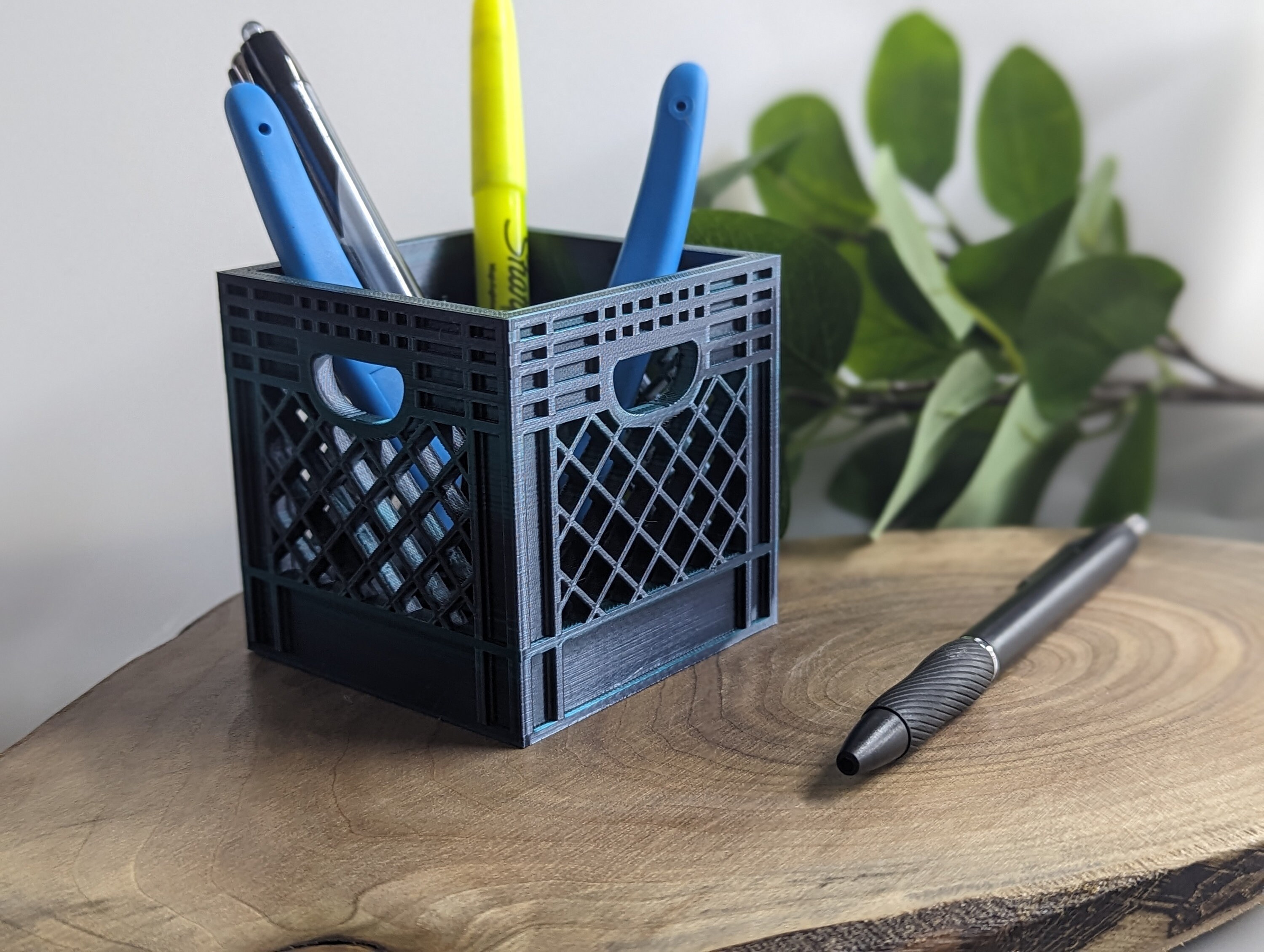 Mini Milk Crate Organizer Large Size 3D Printed Pen Holder, Office ...