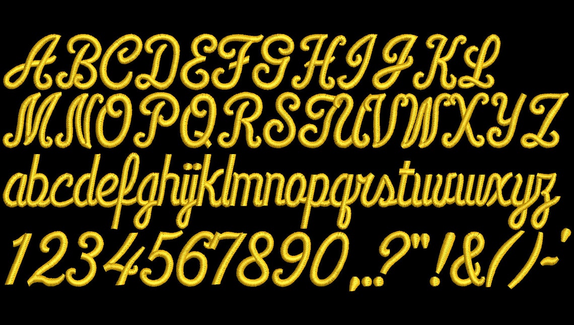 Curtis Script Font for Wilcom & Hatch (installable ESA File) - Etsy