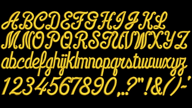 Curtis Script Font for Wilcom & Hatch (installable ESA File) - Etsy