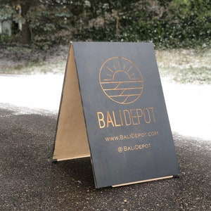 Custom Engraved Wood A-frame Sign: Business Welcome Sign - Etsy
