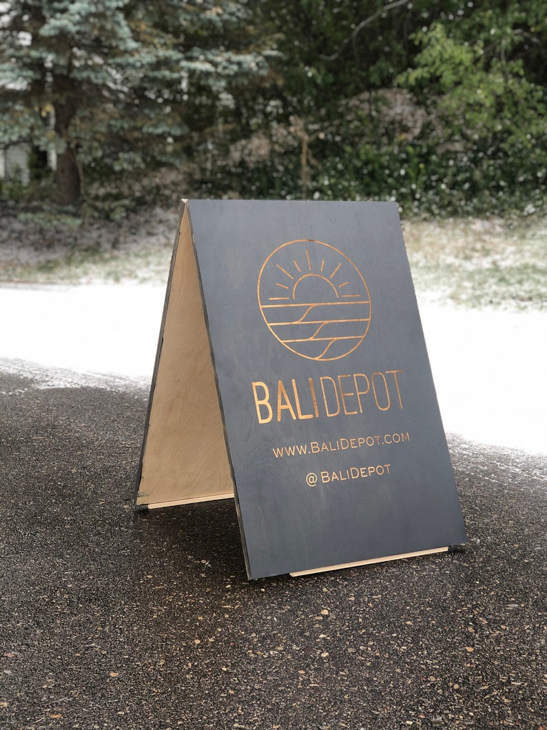 Custom Engraved Wood A-frame Sign: Business Welcome Sign - Etsy