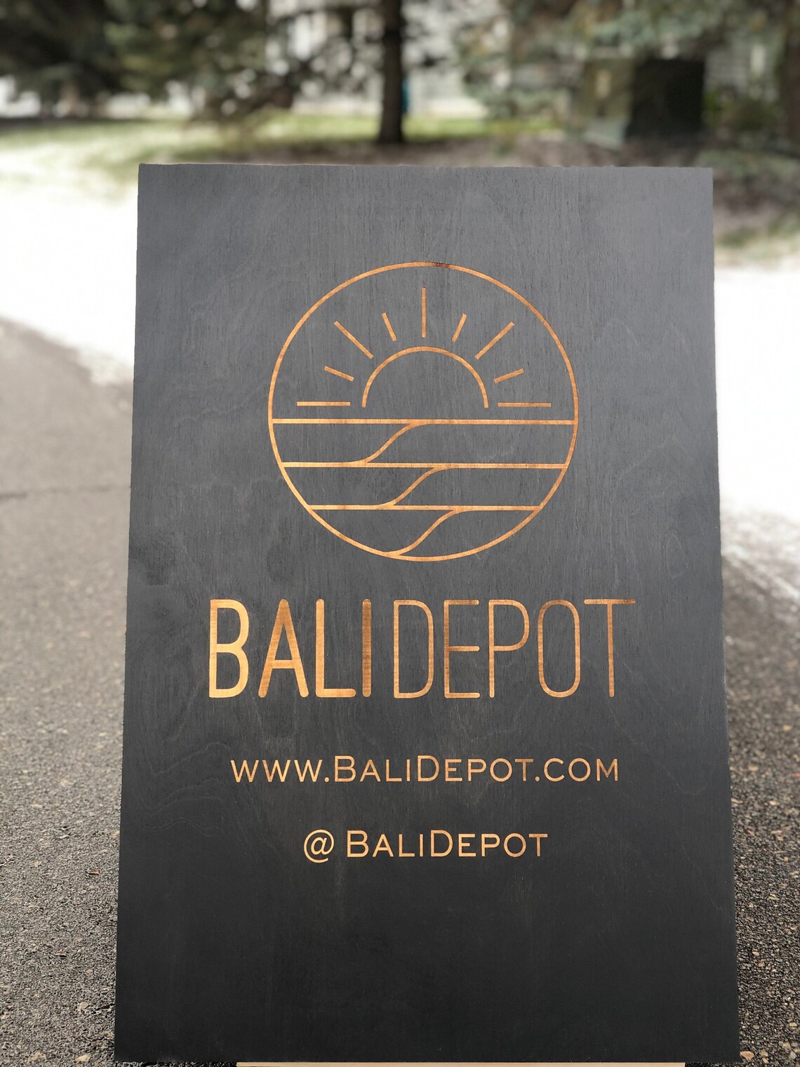 Custom Curved Wooden A Frame Sandwich Board Sidewalk Sign Menu Board ...