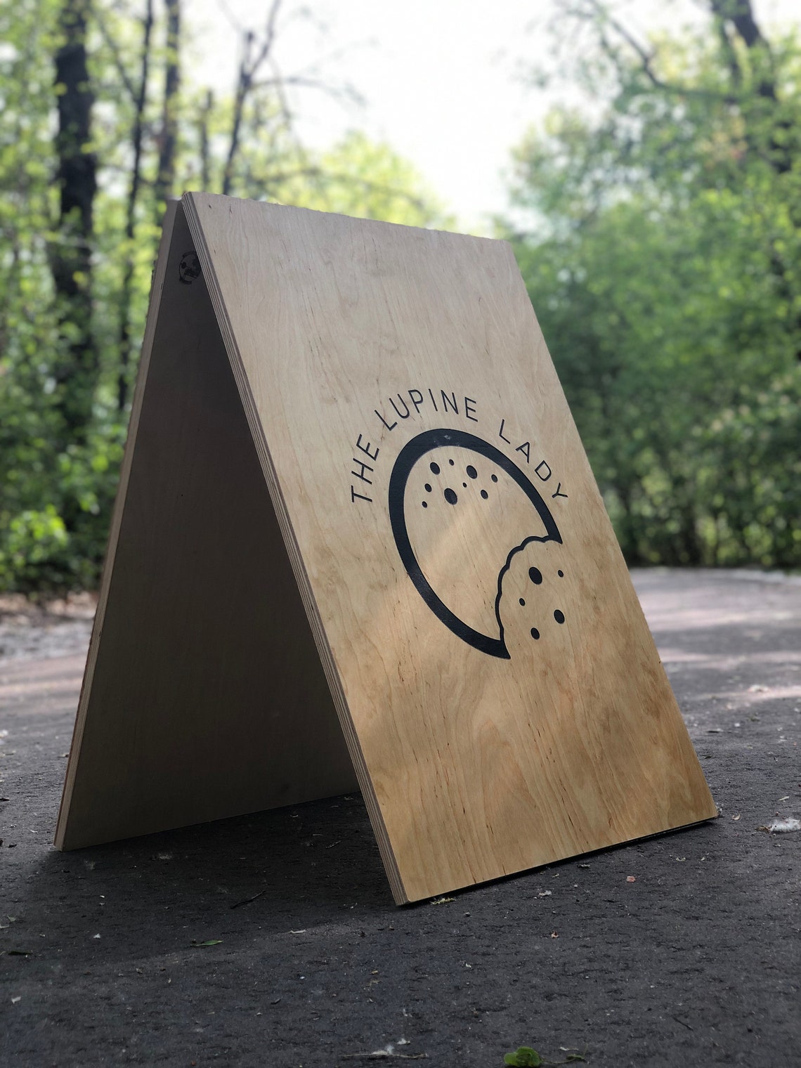 Custom Curved Wooden A Frame Sandwich Board Sidewalk Sign Menu Board ...