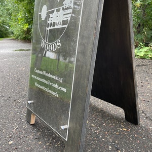 Custom Engraved Wood Acrylic A Frame Sign Sandwich Board Outdoor ...