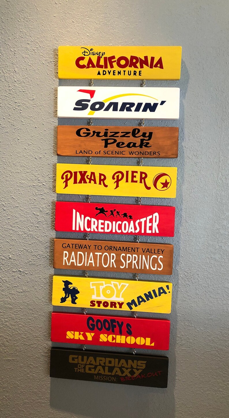 Disney Sign/disney Signs/1 5 or 10 Signs/ Wood Signs/ Disney - Etsy