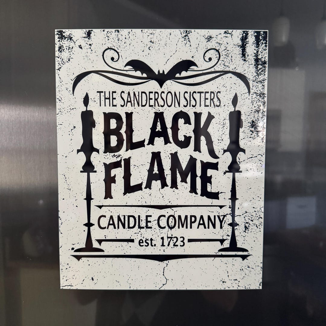 The Sanderson Sisters Black Flame Candle Company Metal Sign, Hocus ...