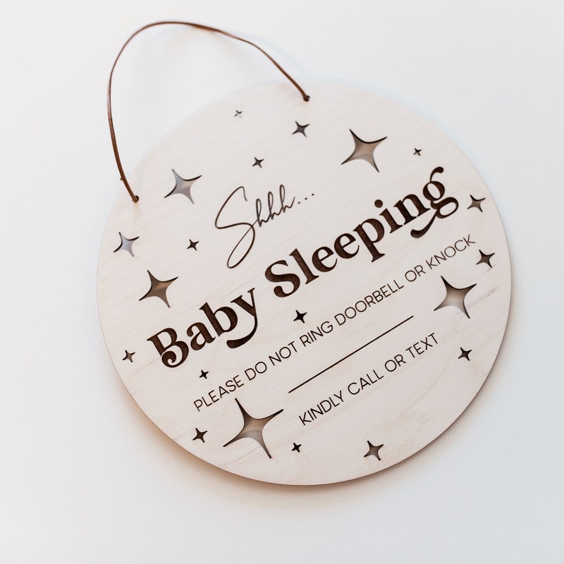 Sleeping Baby Door Sign - Etsy