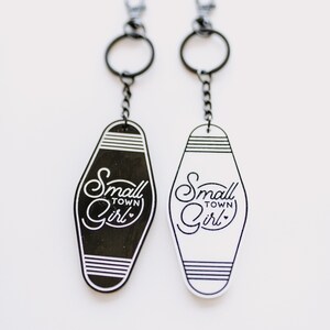 Small Town Girl Vintage Motel Style Acrylic Keychain Mom Teenager ...