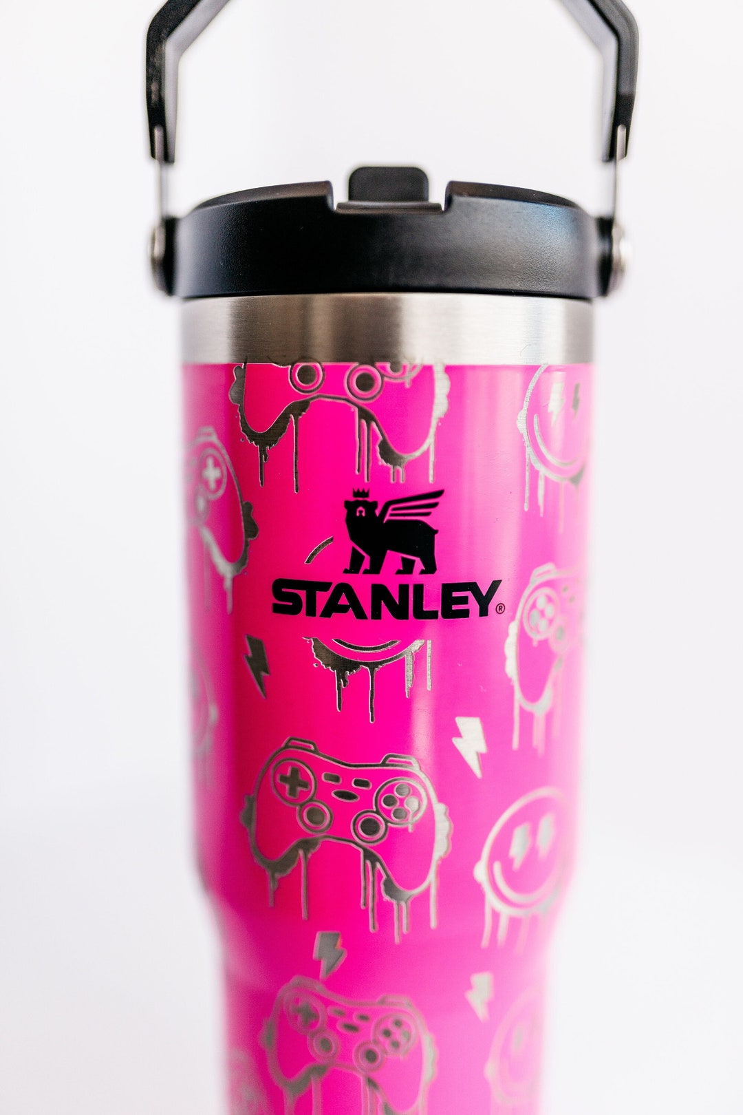 Stanley 30oz Tumbler | Drippy GAMER and Smiley Face Design Custom ...