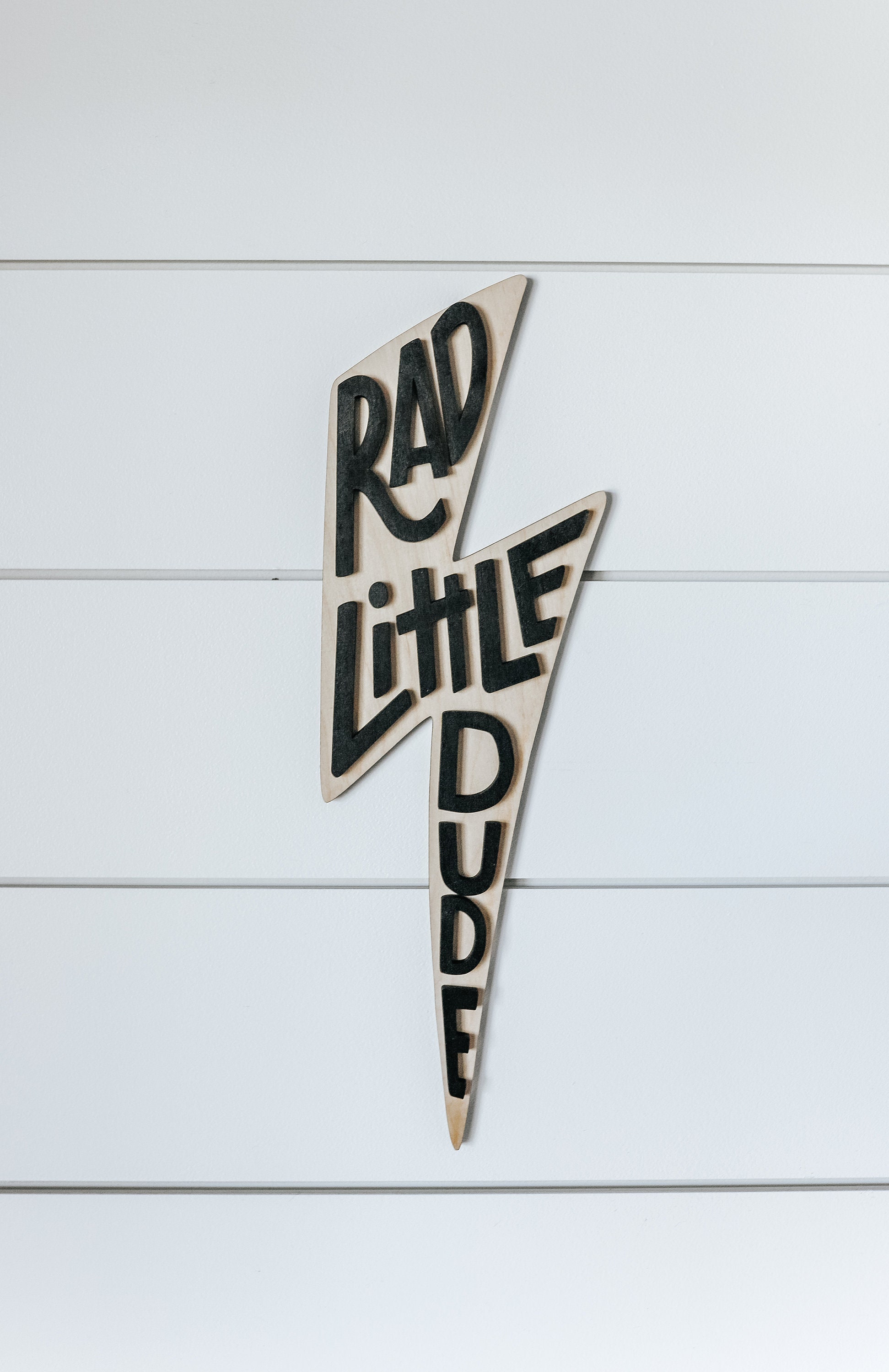 Rad Little Dude Kids Room Lightening Bolt Sign Boys Room Raw - Etsy