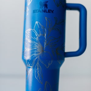 Stanley 40oz Tumbler | Custom Engraved With Magnolia Florals - Etsy