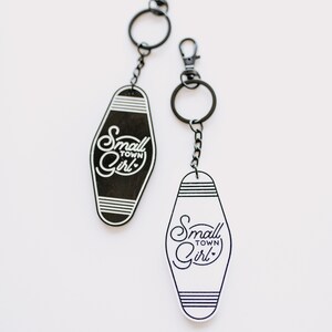 Small Town Girl Vintage Motel Style Acrylic Keychain Mom Teenager ...
