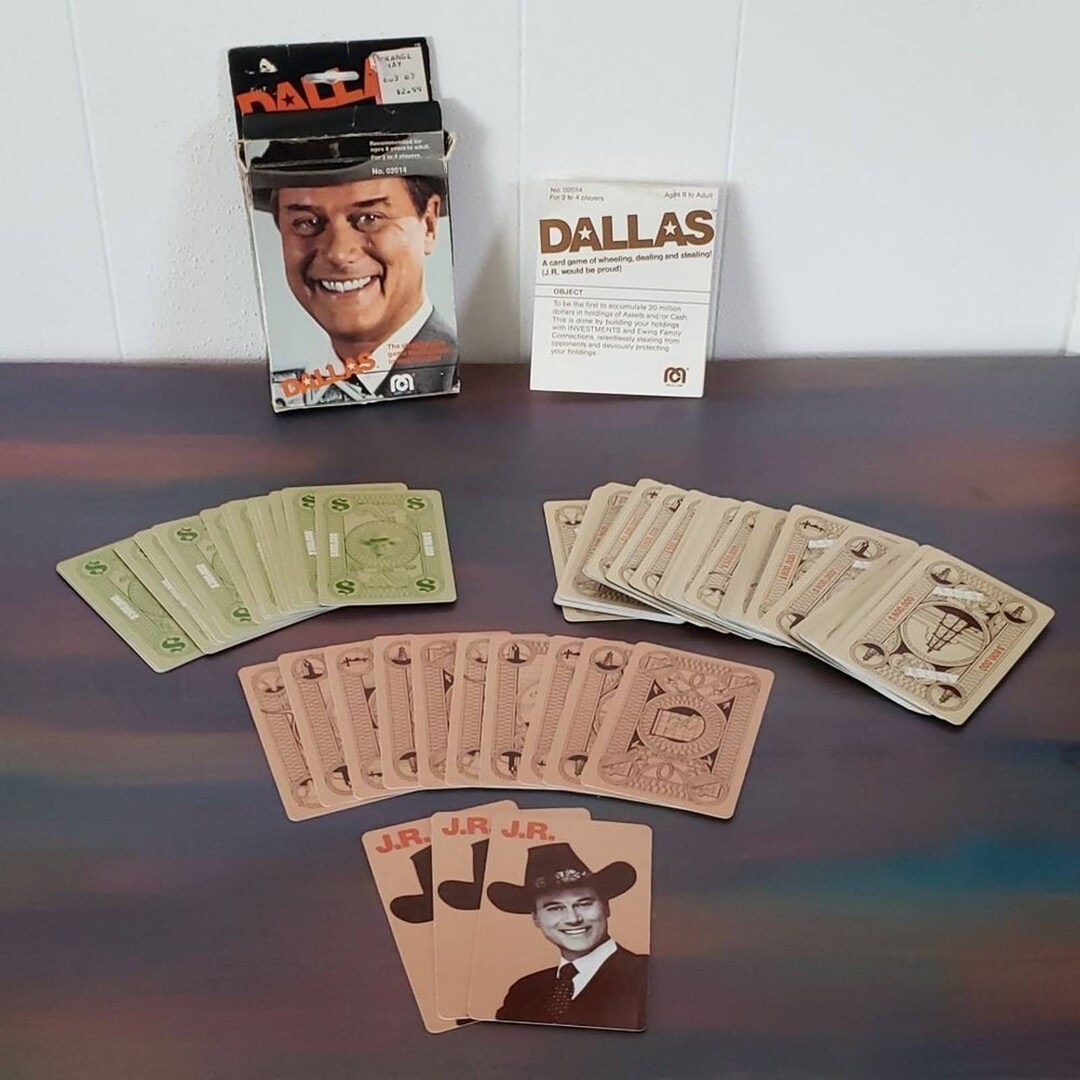Vintage 1980 dallas card Game - J R Ewing - Etsy