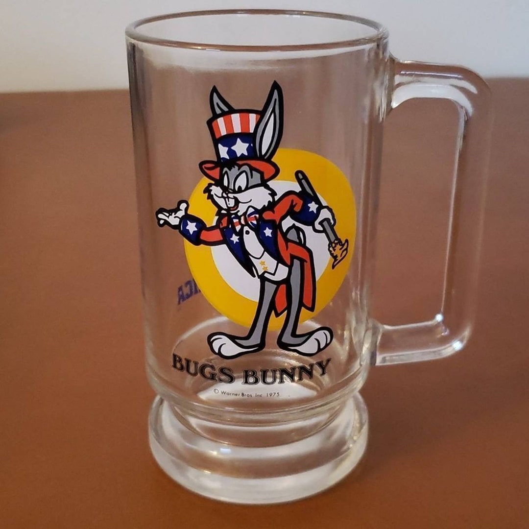 Euc vintage marriott's Great America Bugs Bunny Glass Beer Soda Mug ...
