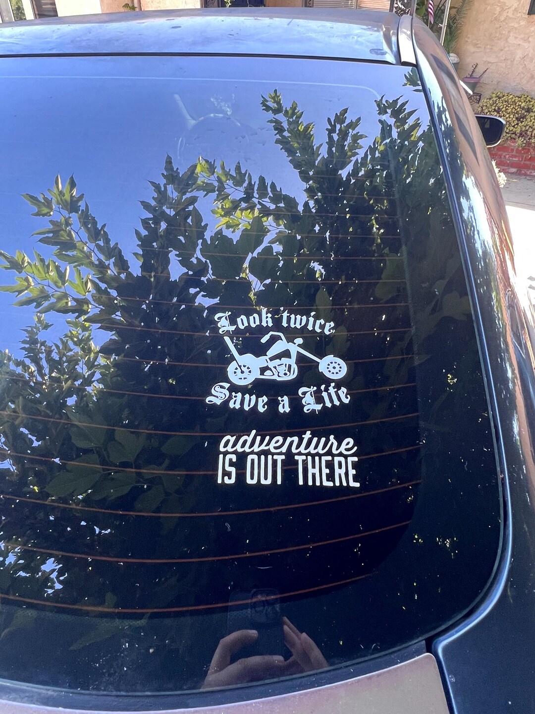 Motorcycle Car Decal | Save a Life Car Decal | Motorcycle Sticker | Car ...