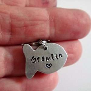 Small Dog Tag - Cat Tag - Fish Shaped Pet ID Tag - Ocean Themed Pet Tag ...