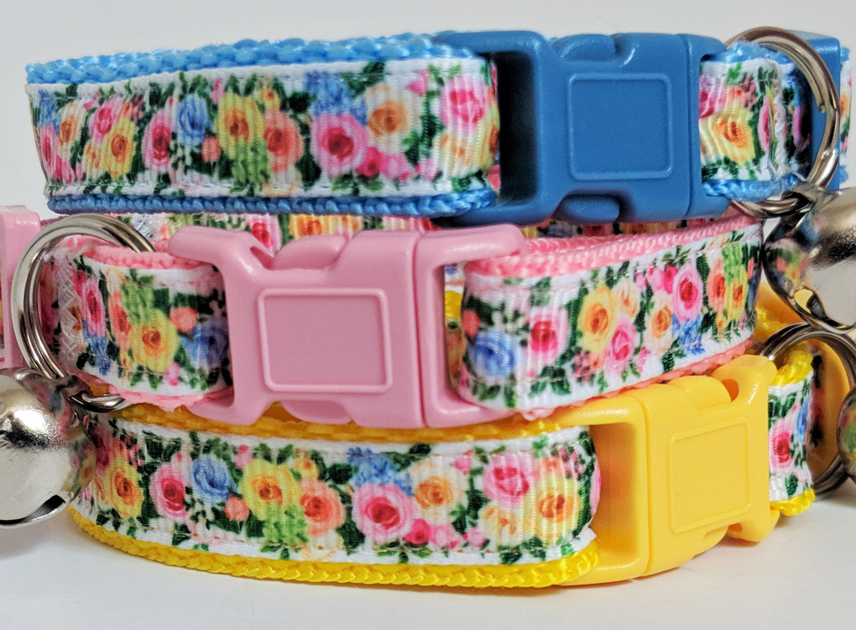 Cat Collar Kitten Collar pretty Floral Pet Collar With - Etsy