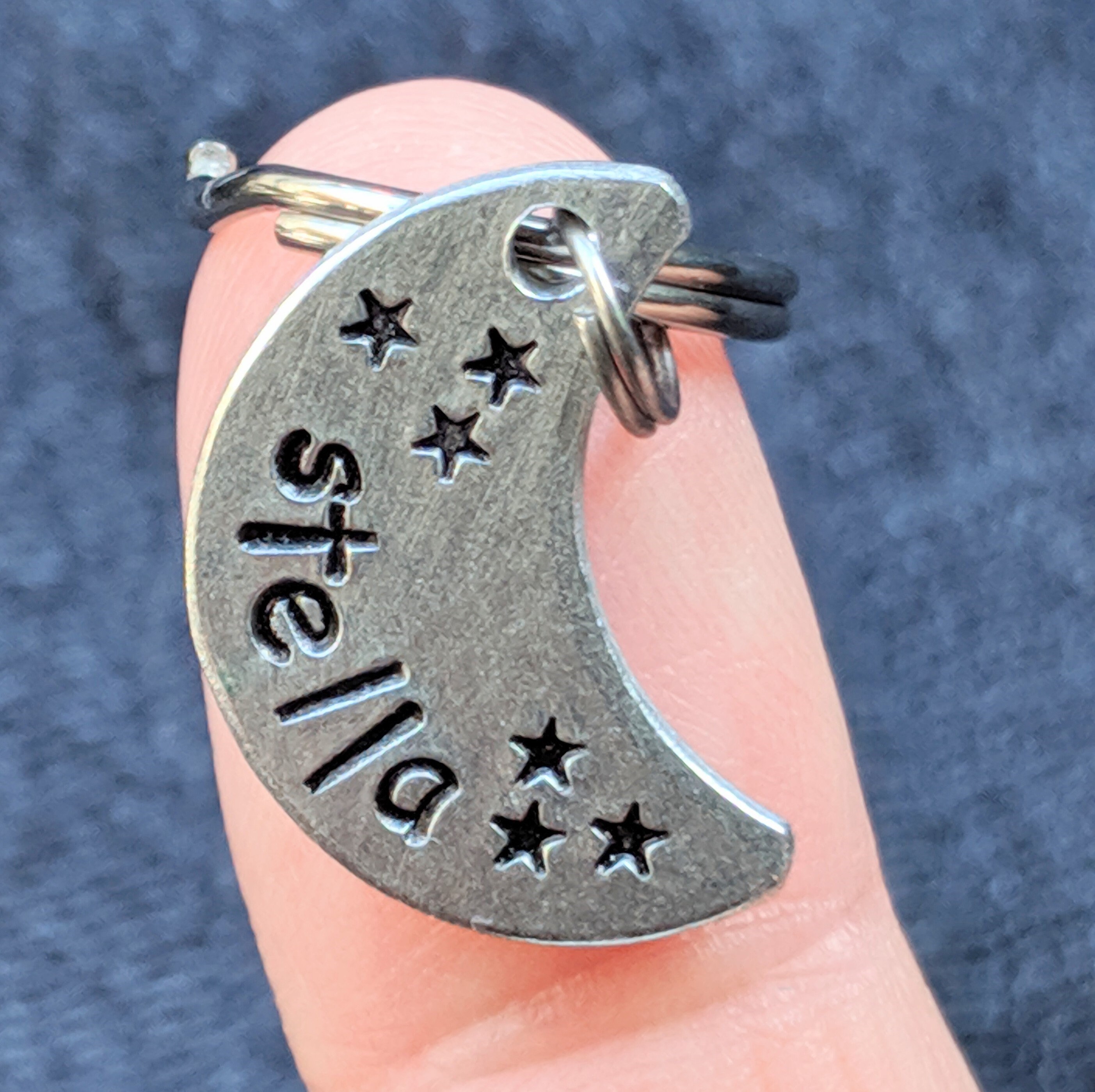 Teeny Tiny Moon Dog Tag Cat Tag Moon Shaped Pet ID Tag - Etsy