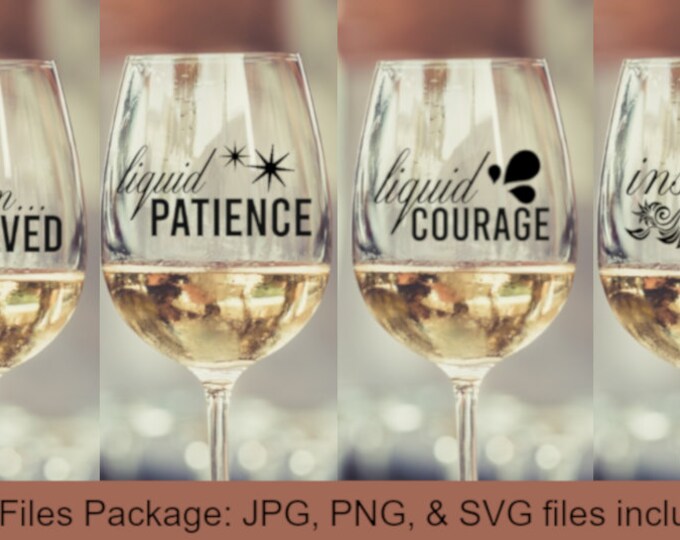 Wine Glass Humor Package of 6 Digital Files Includes JPG - Etsy