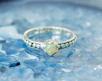Opal stacking ring | Etsy