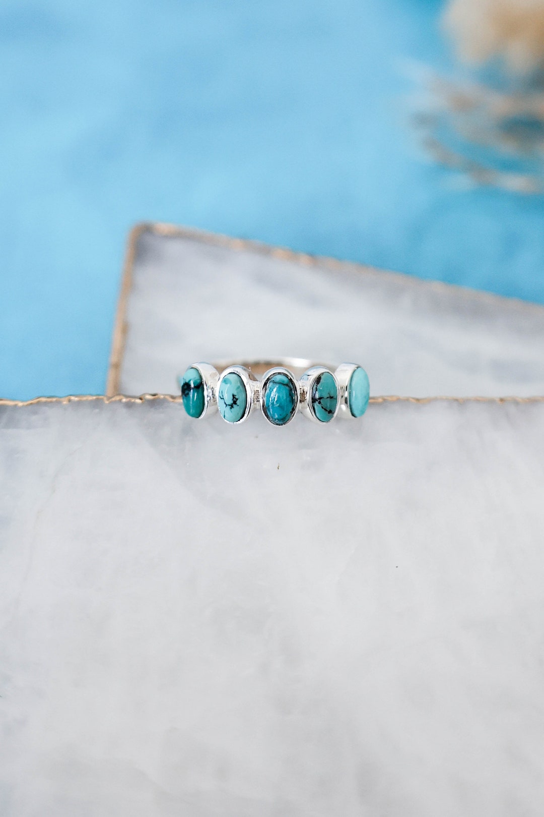 Turquoise Multi Stone Ring, Oval Turquoise Ring, Turquoise Ring ... Turquoise Multi Stone Ring, Oval Turquoise Ring, Turquoise Ring ...