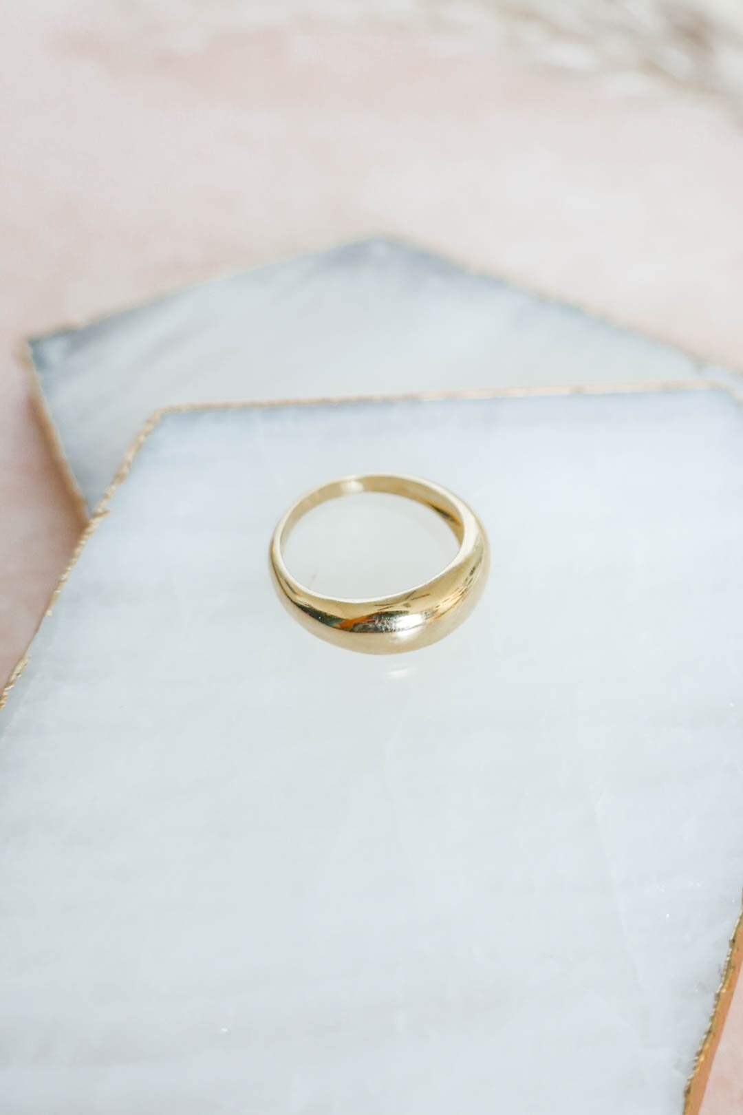 Gold Dome Ring 14k Gold Vermeil Dome Ring Gold Stacking - Etsy