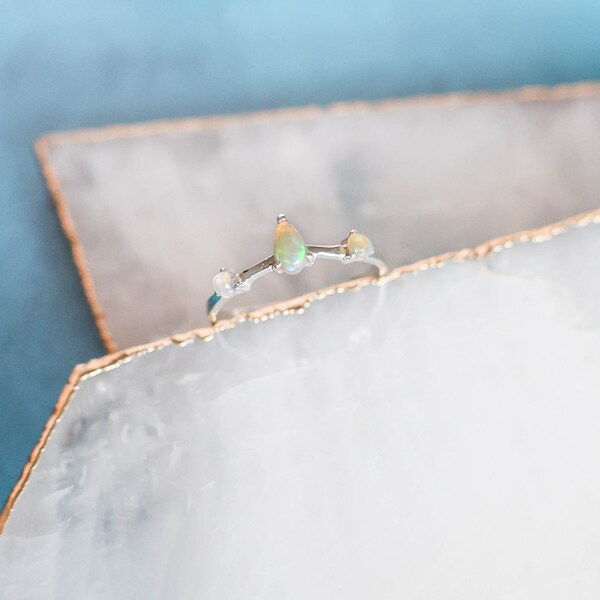 Opal Stacking Ring - Etsy