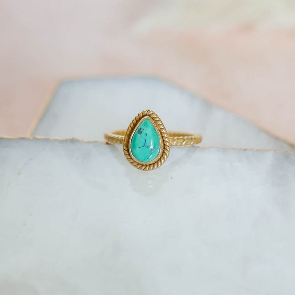 Turquoise Gold Ring - Etsy
