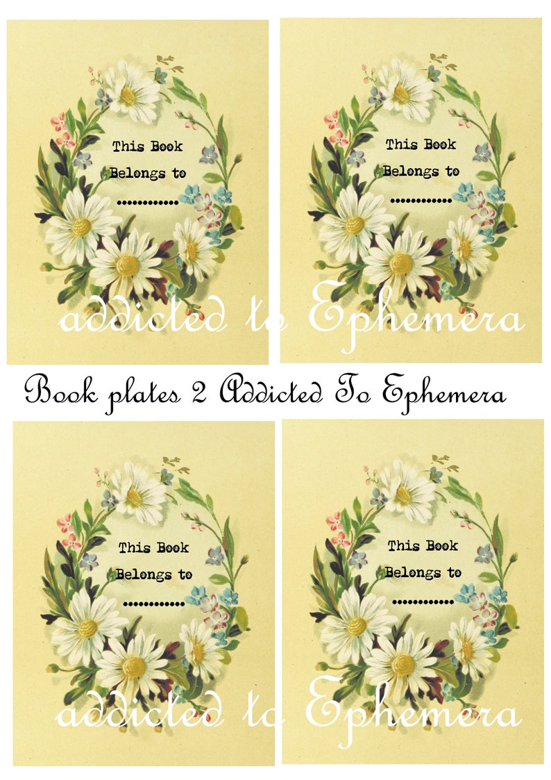 This Journal/book Belongs to Printable Book Plate Junk Journal - Etsy