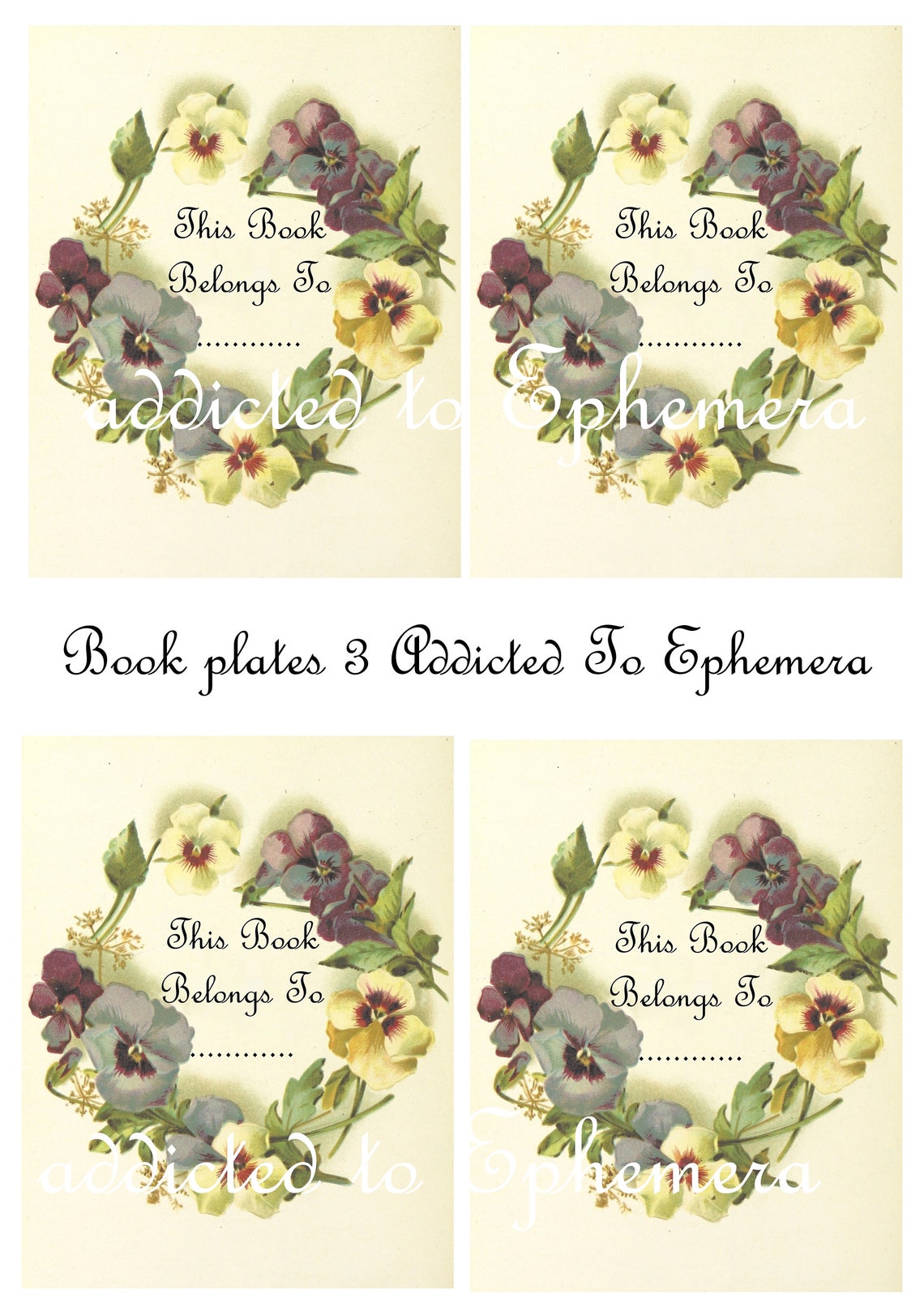 This Journal/book Belongs to Printable Book Plate Junk Journal - Etsy