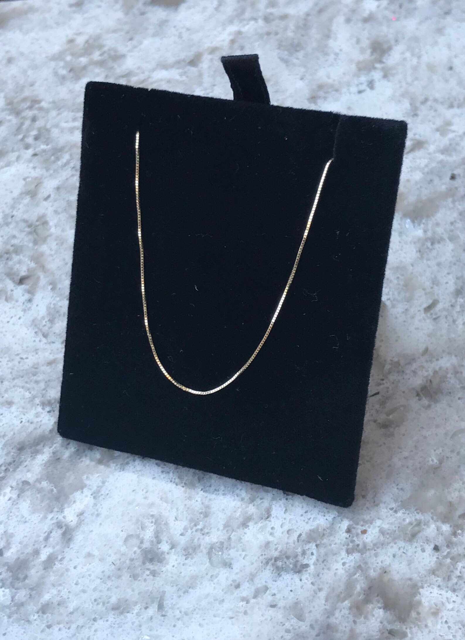 Dainty Box Choker Necklace 14k Solid YELLOW Gold Lady Rosie | Etsy