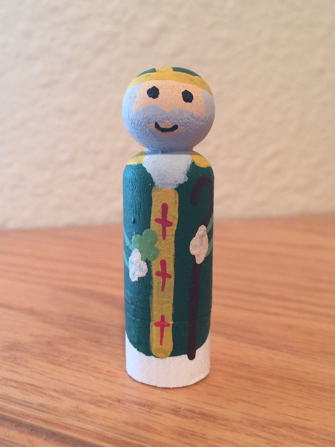 St. Patrick Peg Doll - Etsy