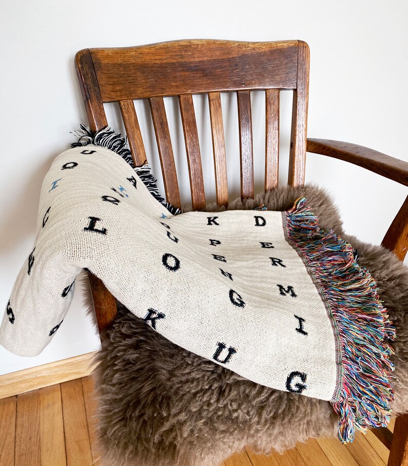 Personalized Word Search Blanket Woven Word Search Throw - Etsy