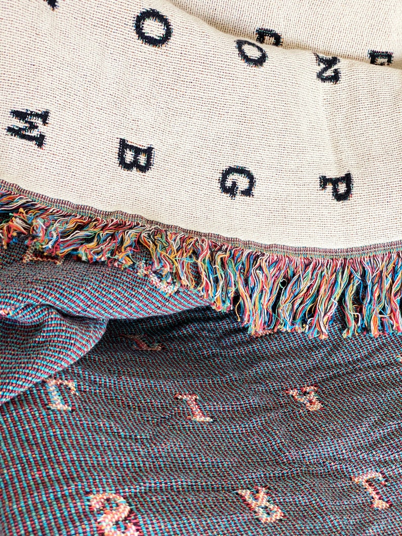 Personalized Word Search Blanket, Woven Word Search Throw, Custom Word ...