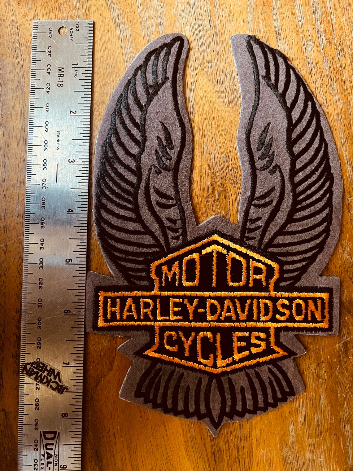 Vintage 1970s HARLEY-DAVIDSON Patch Wing Long Bar Shield New - Etsy