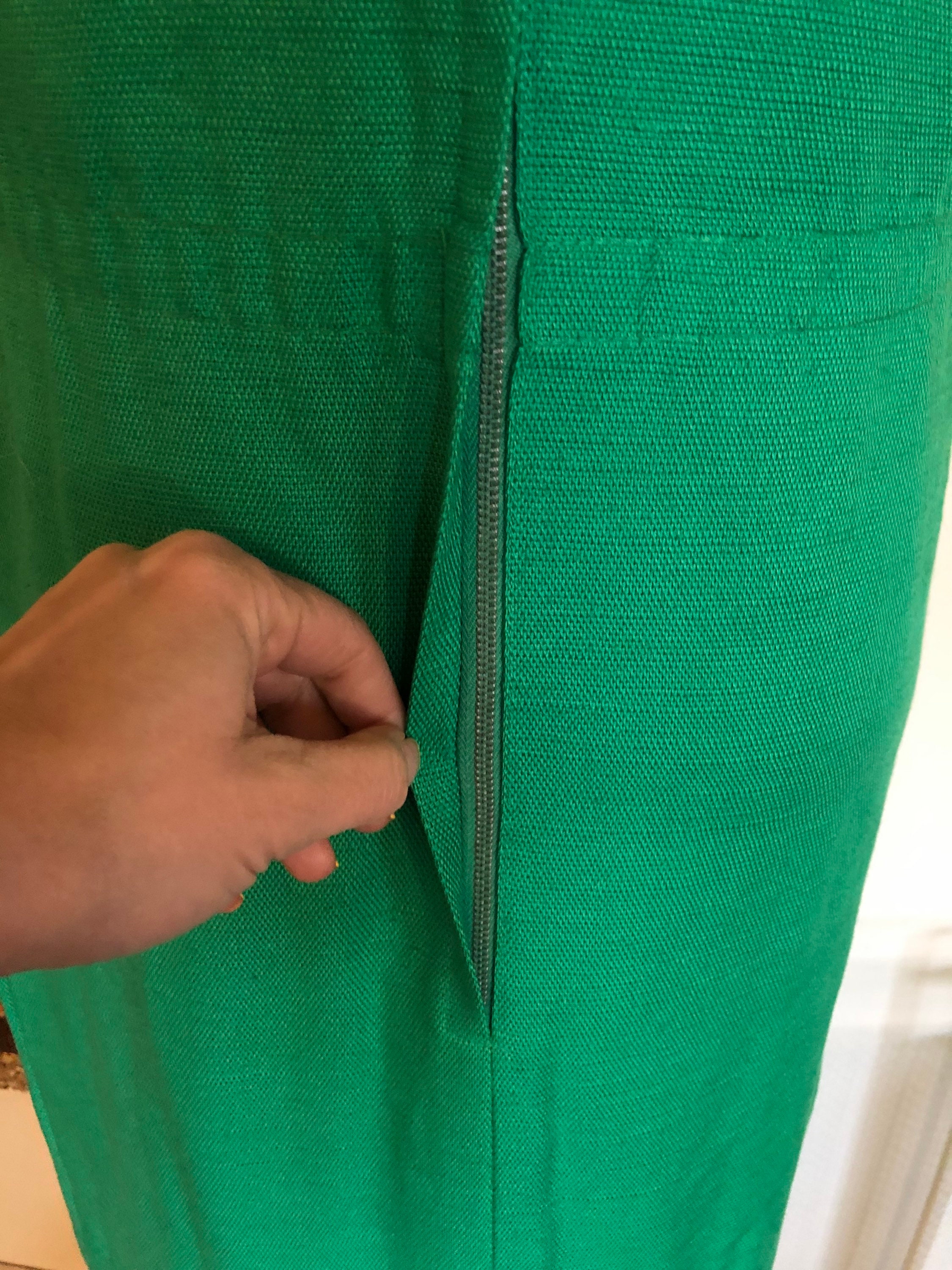 Vintage Alison Ayres 60s Mod Green Sleeveless Dress USA Made GO GO ...