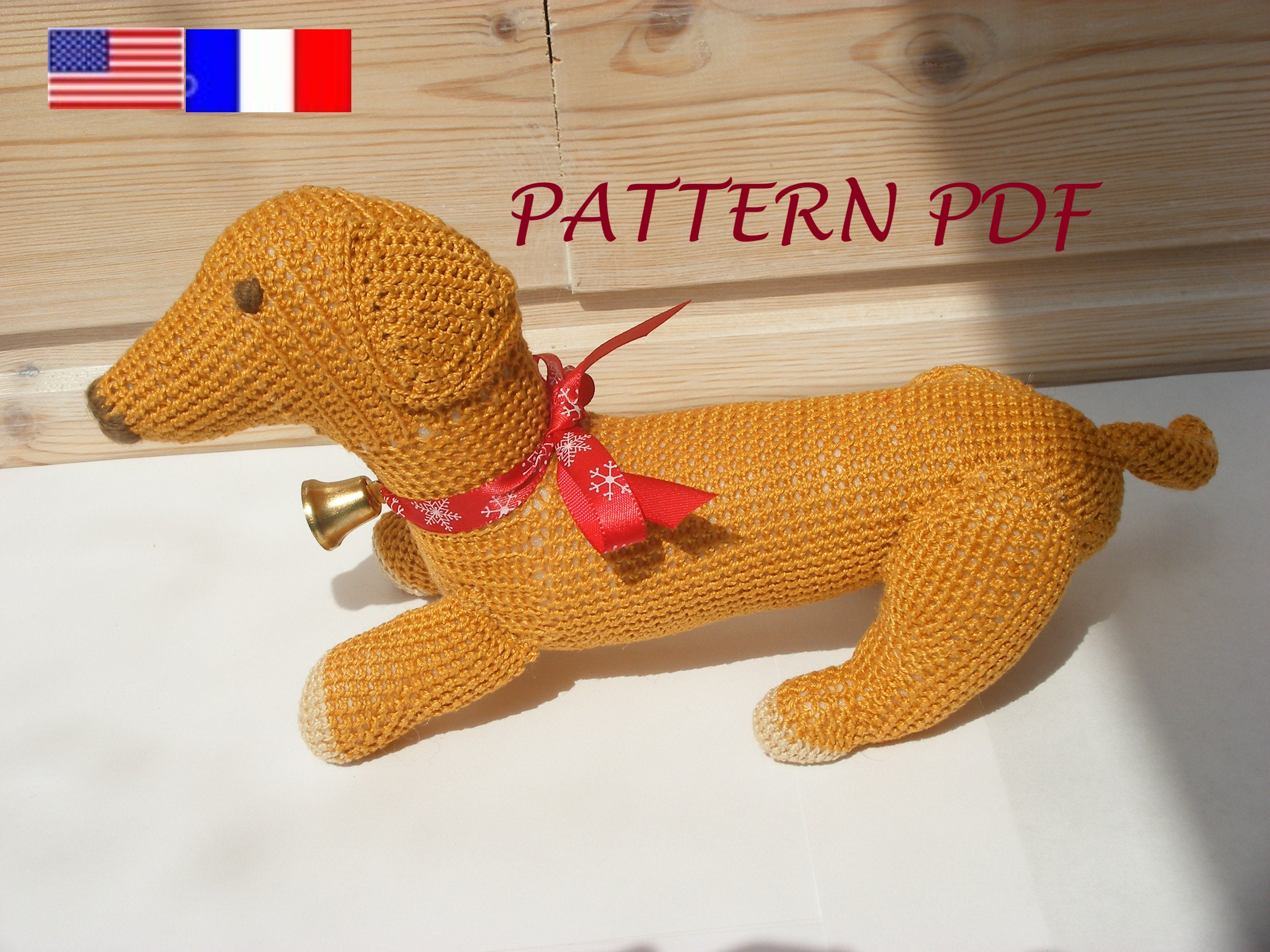 Patron chien Teckel au crochet patron pattern modèle pdf - Etsy España