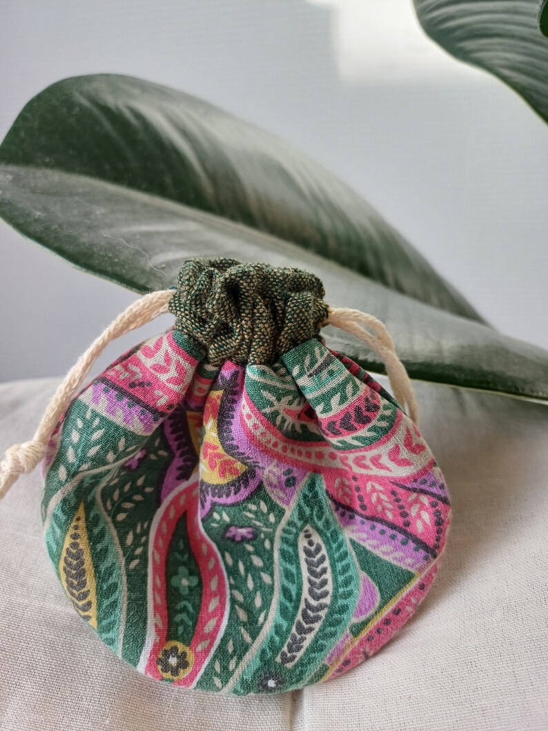 Jewelry Pouch/precious Stone Pouch/mini Drawstring Jewelry Bag/round ...