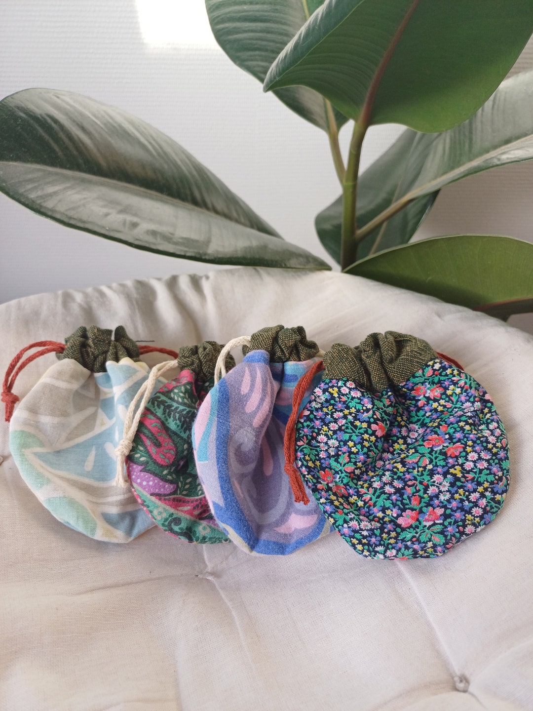 Jewelry Pouch/precious Stone Pouch/mini Drawstring Jewelry Bag/round ...