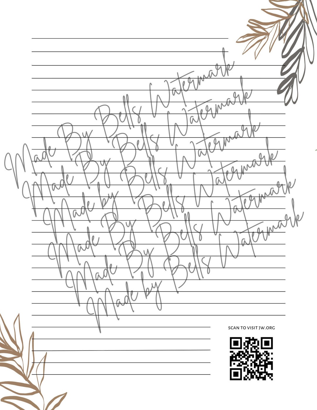 JW Letter Writing Paper With QR Code - Etsy