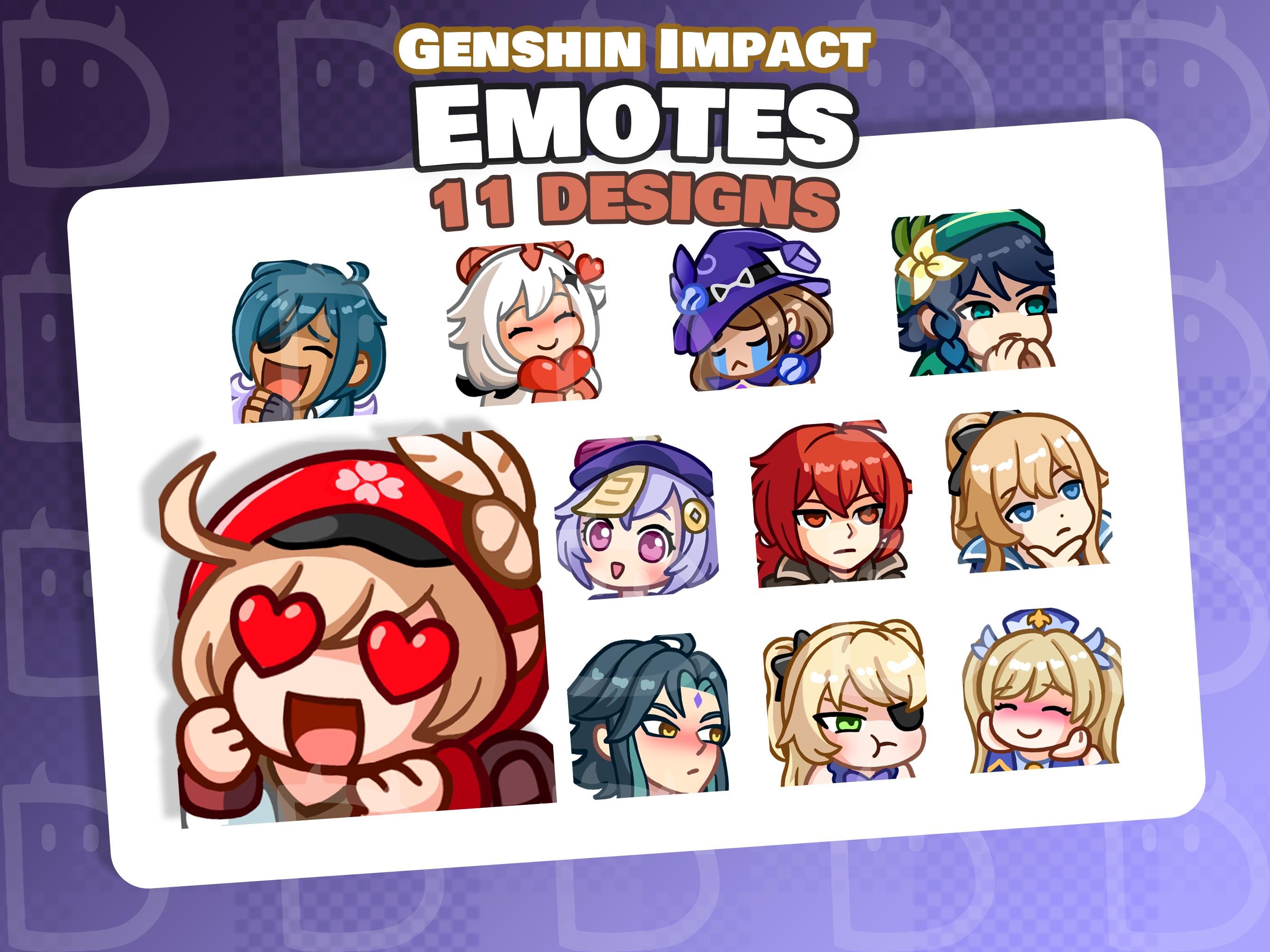 Genshin Impact Emotes Pack Vol 2 (11) - Iconic Classic Characters for ...